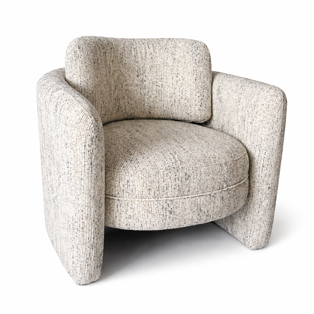 Loom & Living - Munson Textured Fabric Accent Chair - Hamptons
